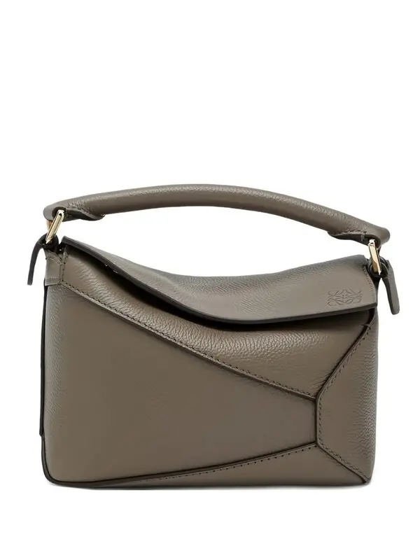 Loewe Puzzle Edge Mini Leather Handbag - Grey