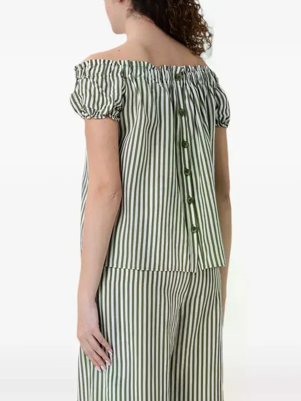 HANITA Striped Off-shoulder Top