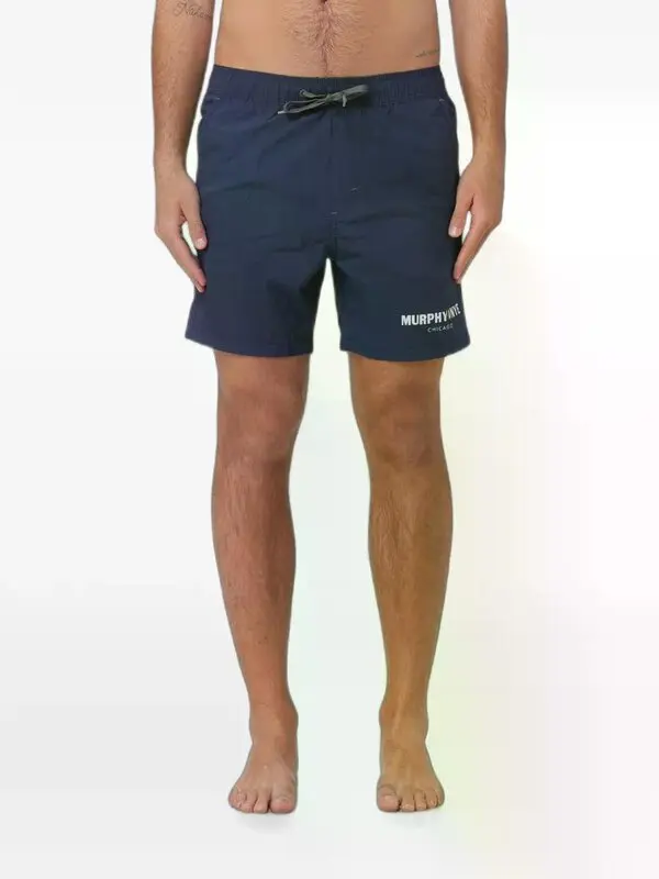 MURPHY&NYE Logo-print Drawstring Swim Shorts - Blue