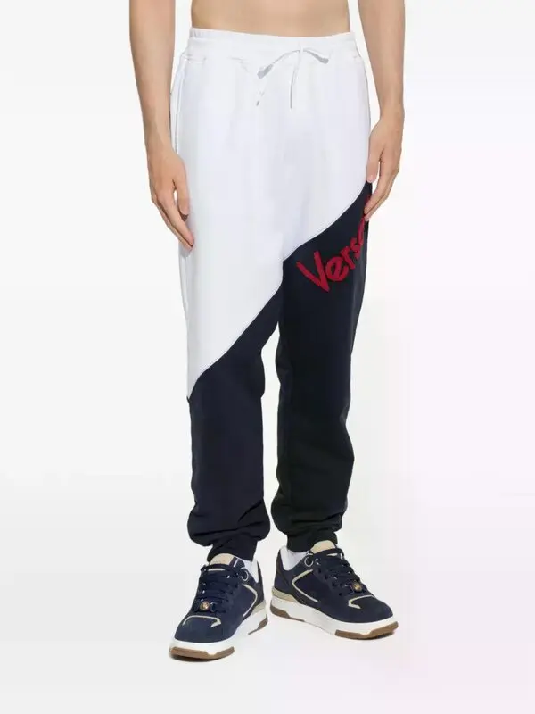 Versace Logo-embroidered Panelled Track Pants