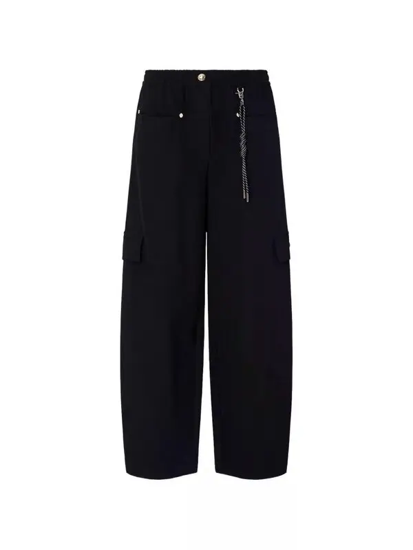 Liu Jo Wide Leg Track Pants With Gold-tone Hardware - Black