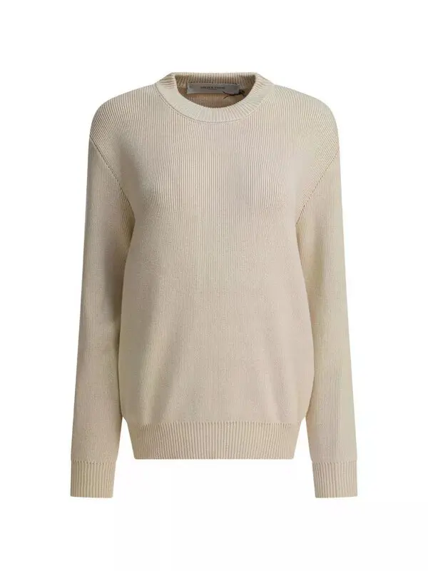 GOLDEN GOOSE Crew-neck Logo Sweater - Neutrals