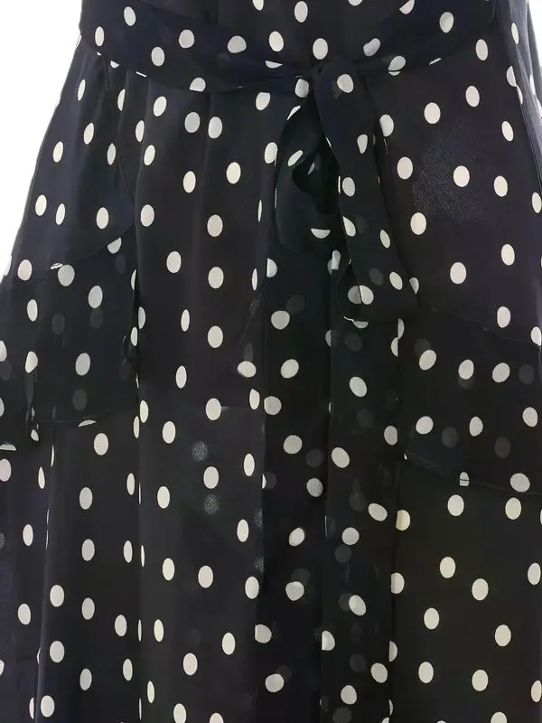 Rixo Evie Bohemia Polka Dot Silk Maxi Dress - Blue