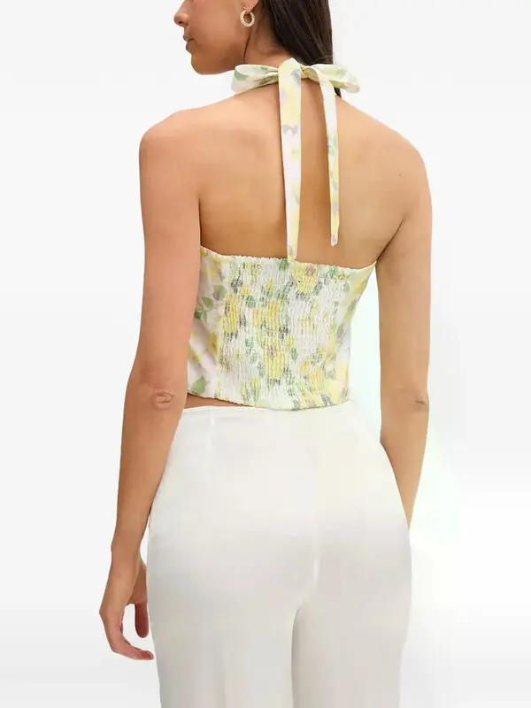 Bardot Deserae Floral-print Halterneck Top
