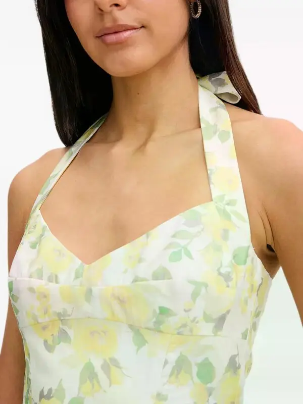 Bardot Deserae Floral-print Halterneck Top