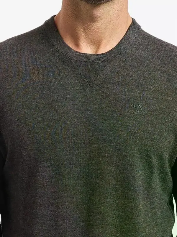Armani Exchange Logo-embroidered Sweater - Grey
