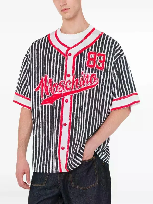 Moschino Trompe-l'oeil Baseball-print T-shirt