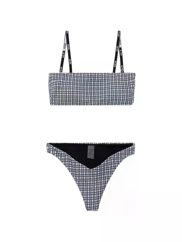 Gcds Gingham-check Bikini - Black