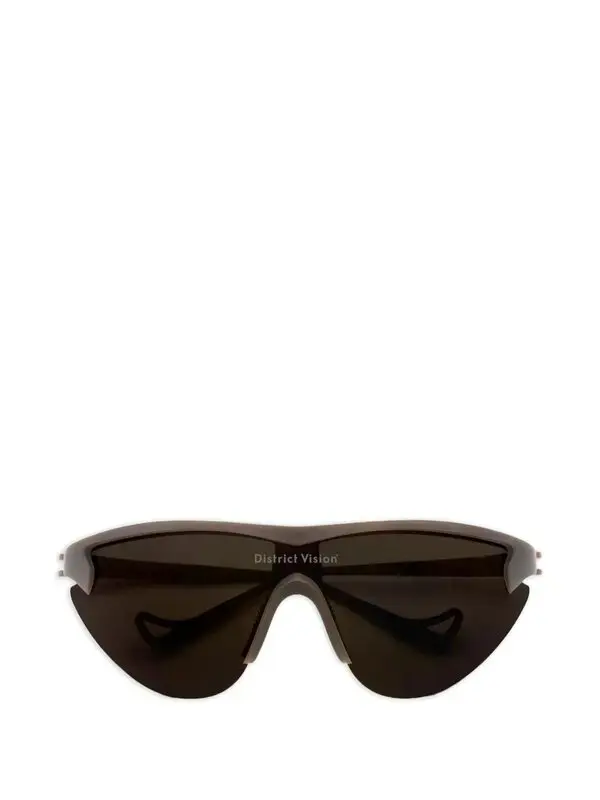 DISTRICT VISION Yukinori Range Finder Geometric Sunglasses - Brown