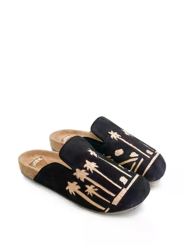 BAZISZT Sid Palm-tree-appliqué Mules