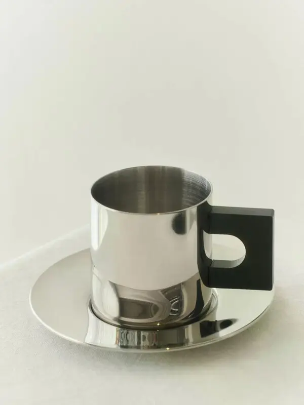 LOUISE ROE S.r Geometric-handle Cup And Saucer