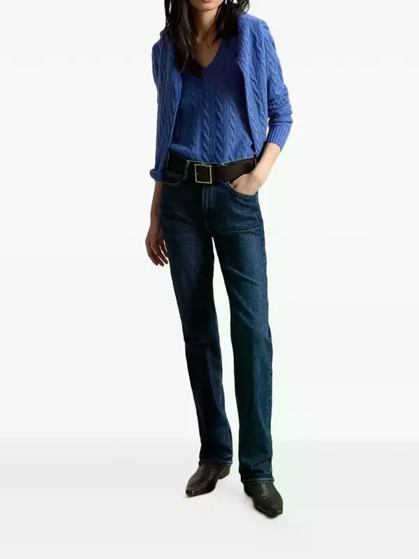 Polo Ralph Lauren Cable-knit V-neck Sweater - Blue