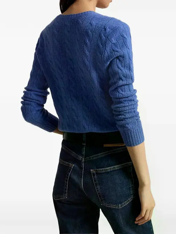 Polo Ralph Lauren Cable-knit V-neck Sweater - Blue