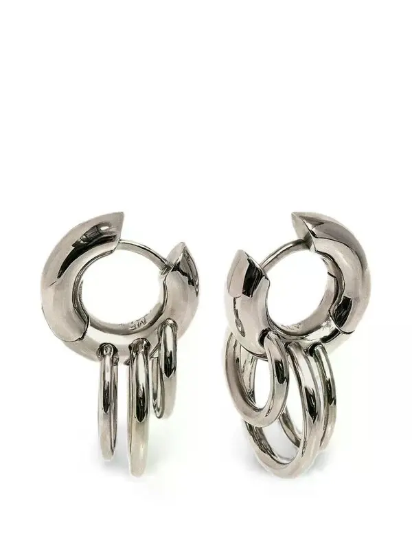 PANCONESI Blow Up Hoop Earrings - Silver