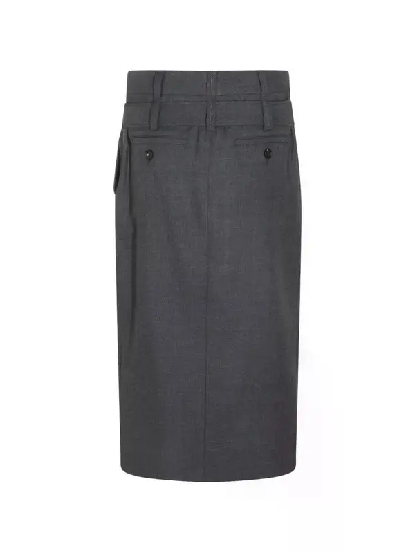 Brunello Cucinelli Belted Midi Skirt