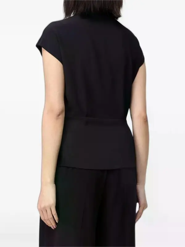 HANITA Draped V-neck Top