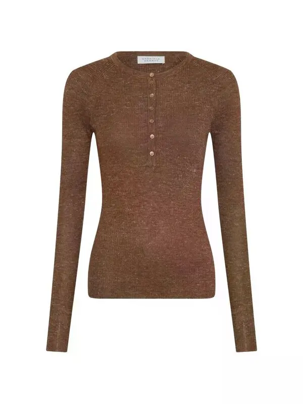 Gabriela Hearst Agnes Polo Top - Brown