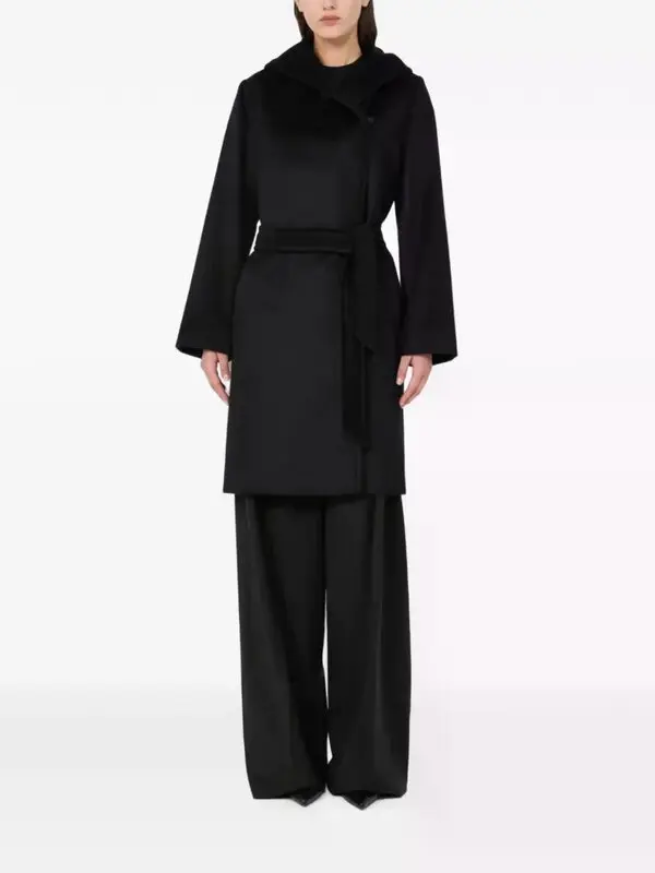 Max Mara Belted Hooded Coat