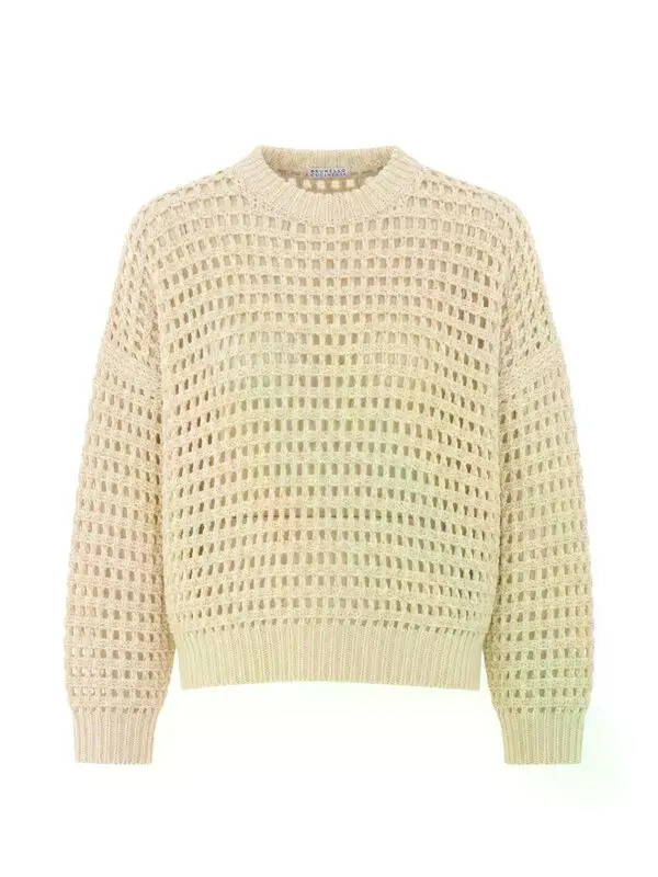 Brunello Cucinelli Sequin-embellished Open-knit Sweater