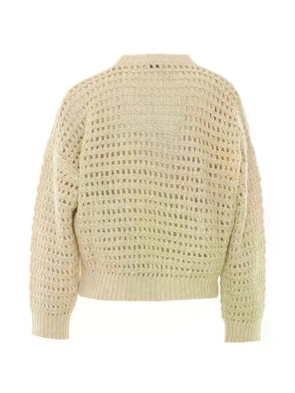 Brunello Cucinelli Sequin-embellished Open-knit Sweater