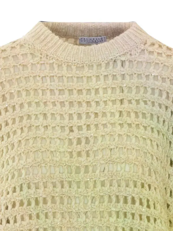 Brunello Cucinelli Sequin-embellished Open-knit Sweater