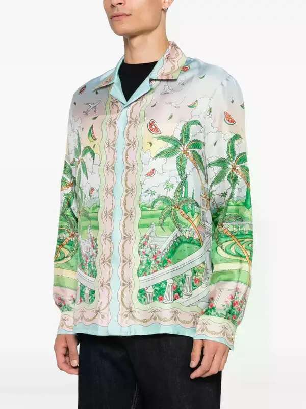 Casablanca Ladurée Tree-print Shirt