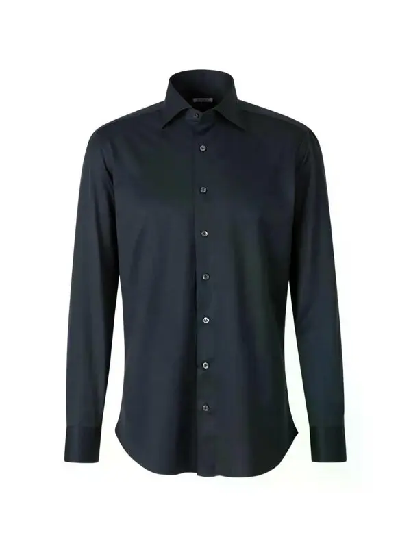 FRAY Spread-collar Button-up Shirt - Grey