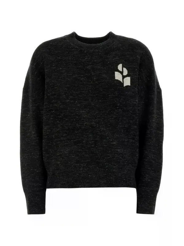 MARANT ETOILE Atlee Logo-intarsia Sweater - Black