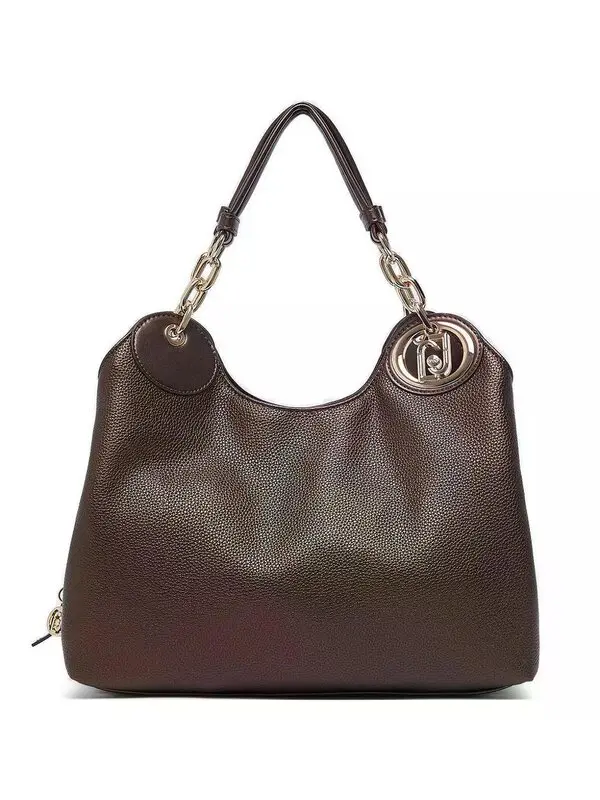 Liu Jo Logo Plaque Chain Link Tote Bag - Brown