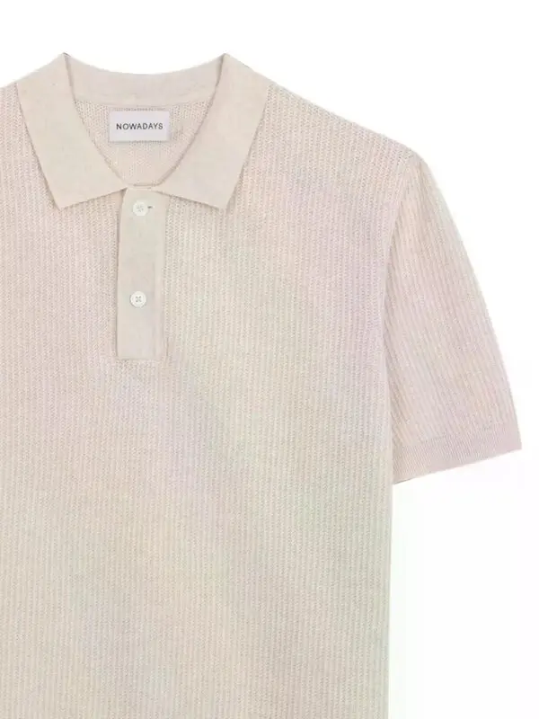 NOWADAYS Ribbed-knit Polo Shirt