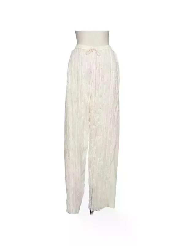 MULLER OF YOSHIOKUBO Ruffled Drawstring Trousers - White