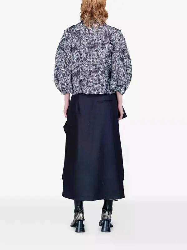 Henrik Vibskov Graphic Print Balloon Sleeve Shirt
