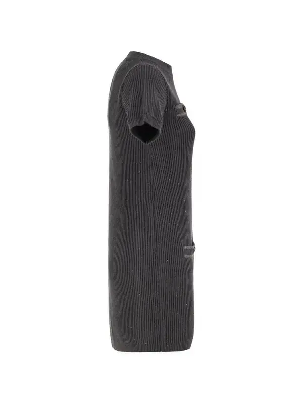 Brunello Cucinelli Sequin-embellished Ribbed-knit Dress