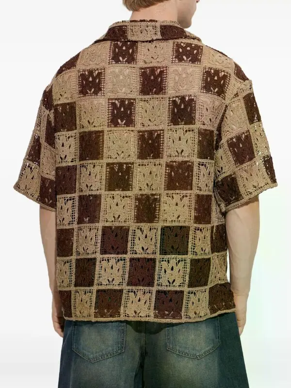 Amiri Ma Quad Checkered Crochet Shirt