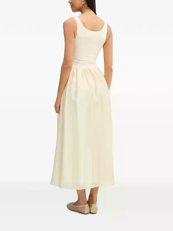 Bardot Lorie Scoop-neck Flared Midi Dress