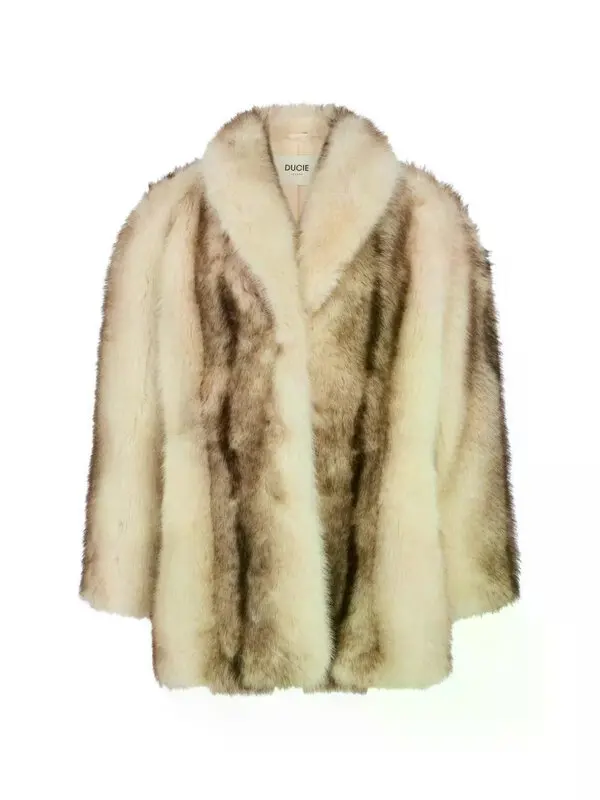 DUCIE Emilia Faux-fur Jacket - Neutrals