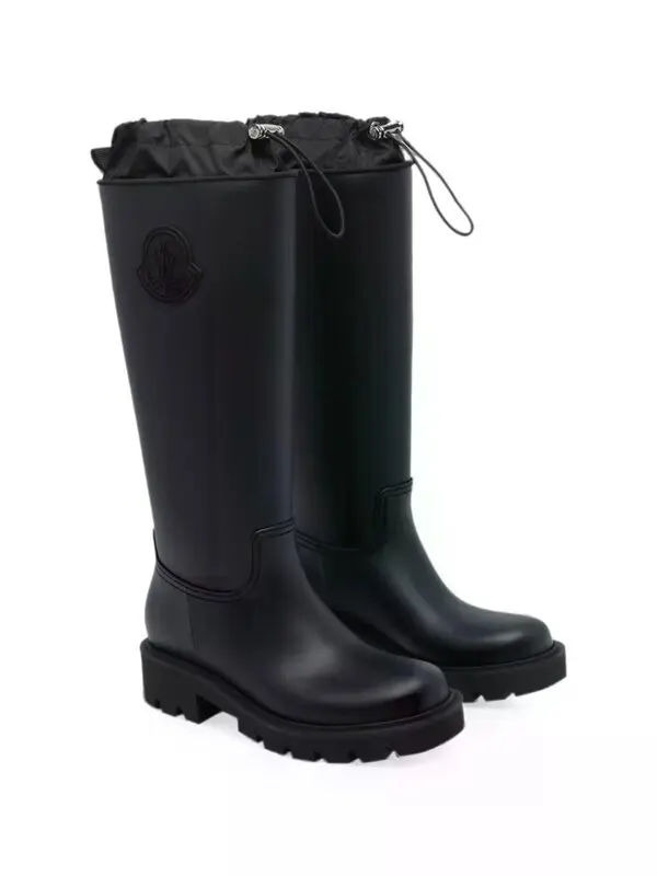 Moncler Kickstream Rubber Rain Boots - Black