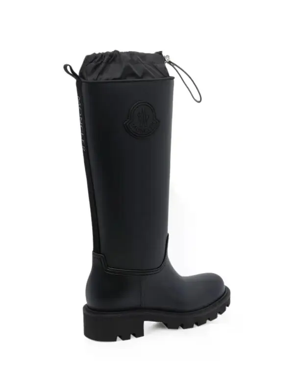 Moncler Kickstream Rubber Rain Boots - Black