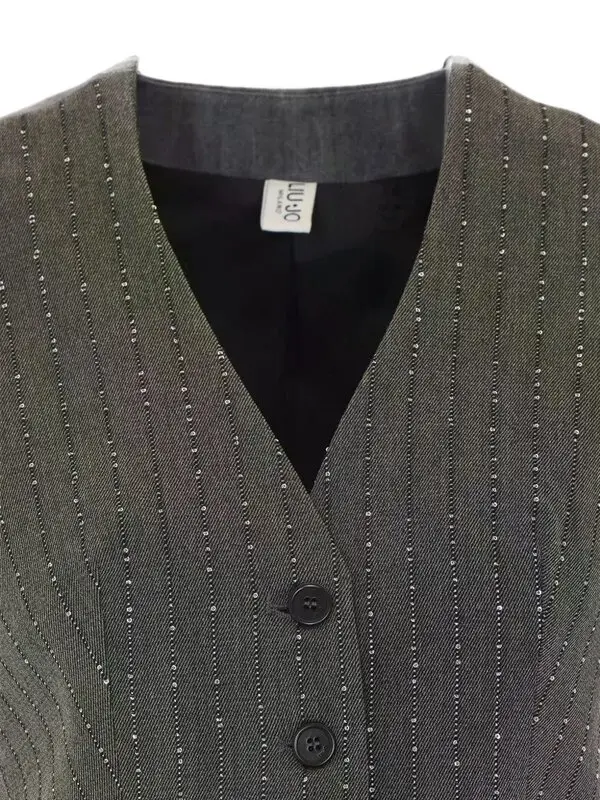 Liu Jo Strass-embellished Pinstripe Vest