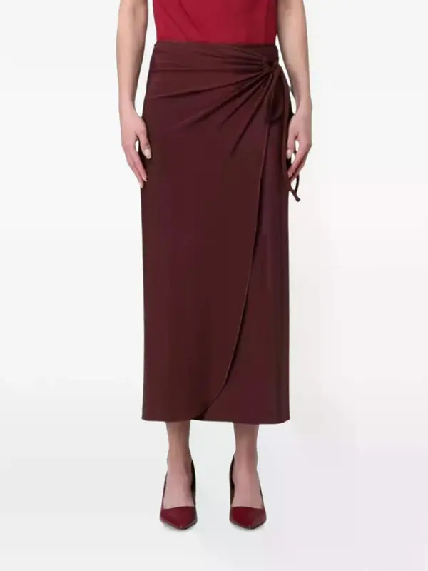 Max Mara Wrap-style Gathered Skirt