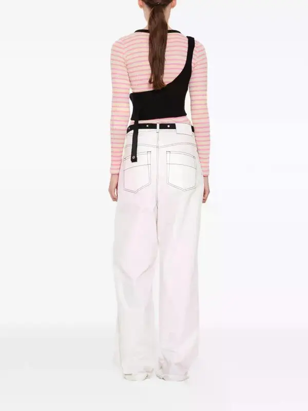 LA FETICHE Jackie Striped Ribbed-knit T-shirt