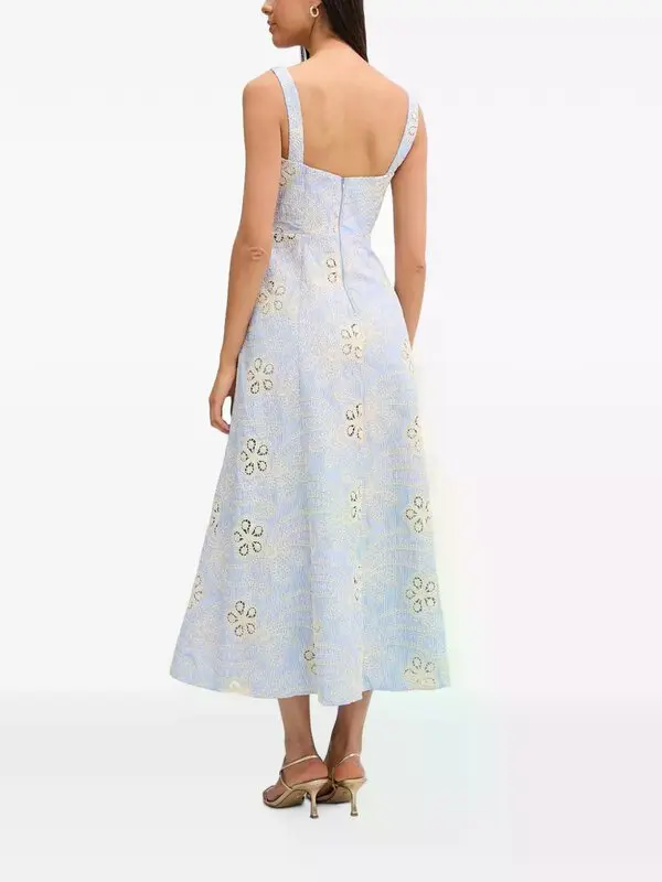 Bardot Guipure Lace Embroidered Midi Dress