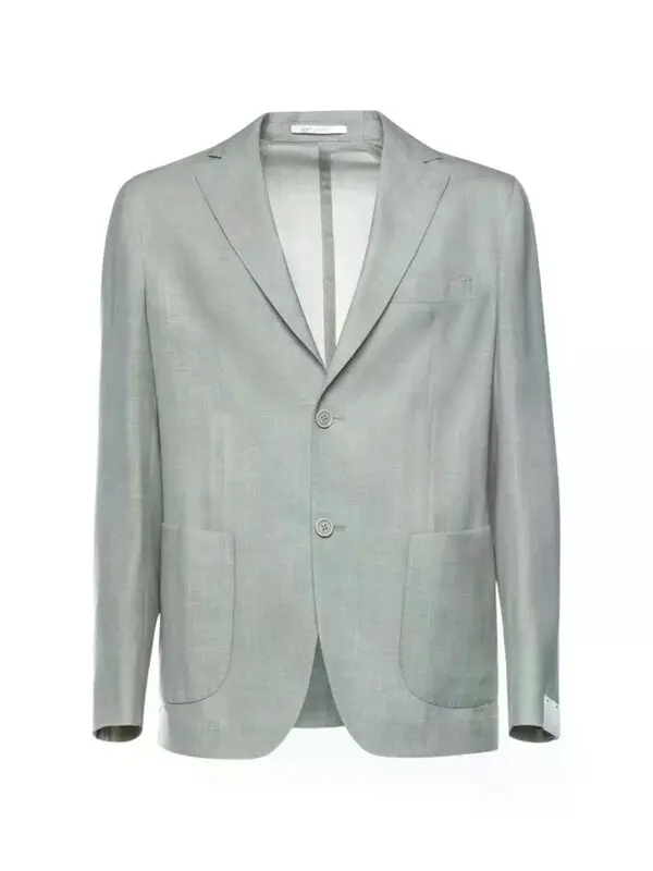 Eleventy Single-breasted Notched-lapels Jacket - Grey