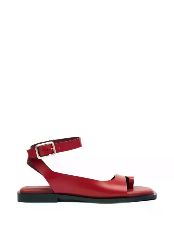 ALOHAS Tebas Buckle-fastening Toe-strap Flat Sandals - Red