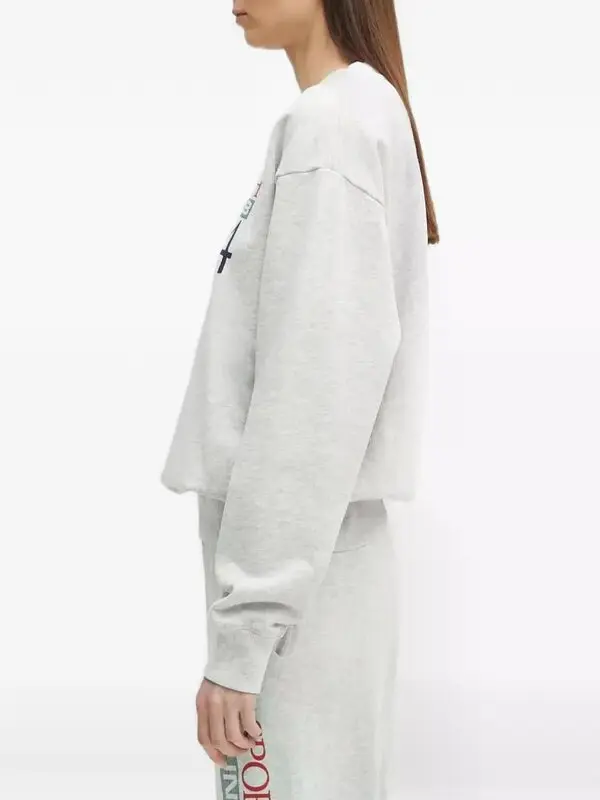 SPORTY & RICH Finish Line Logo-print Sweatshirt