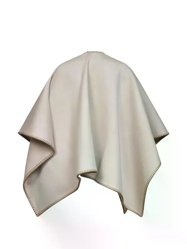 Max Mara Belted Whipstitch-trim Poncho