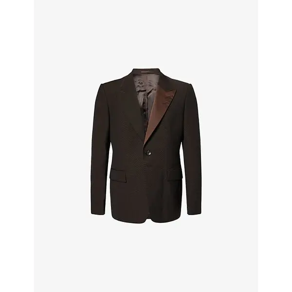 WALES BONNER Alto Single-breasted Wool Blazer - Brown