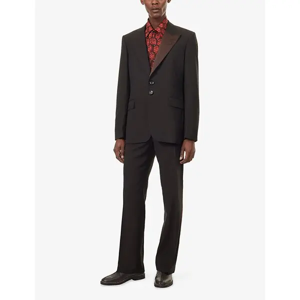 WALES BONNER Alto Single-breasted Wool Blazer