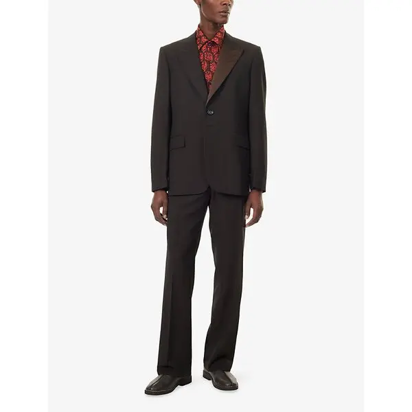 WALES BONNER Alto Single-breasted Wool Blazer