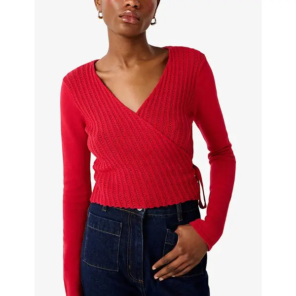 OMNES Soleil Wrap Knitted Cotton Top